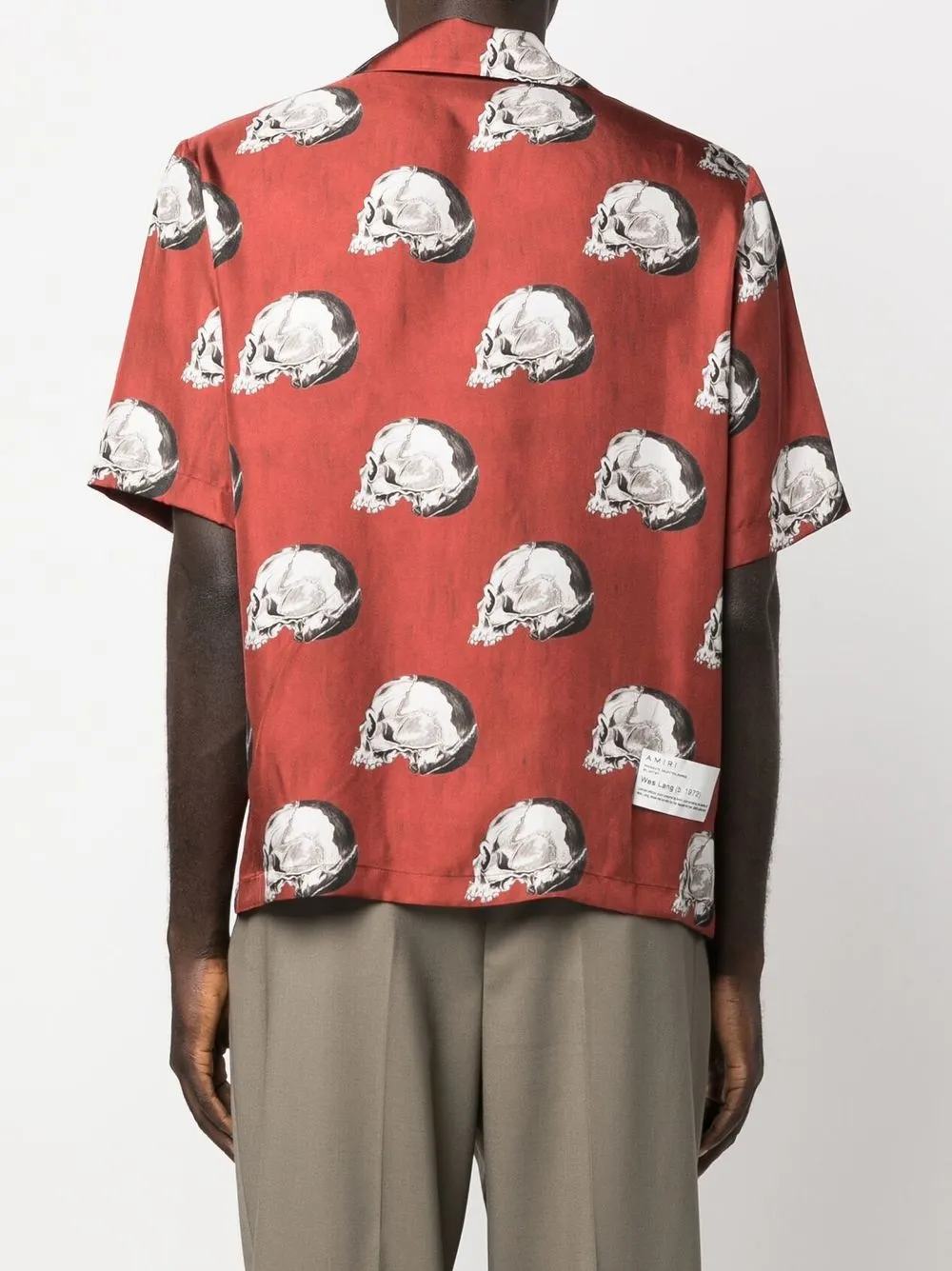Amiri Red Wes Lang Edition All Over Skull Shirt | ModeSens