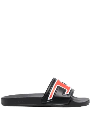 Diesel Sa-Mayemi D logo-embossed Slides | Black | FARFETCH NG