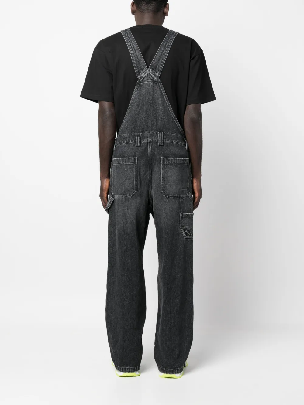 Diesel Wide leg Denim Dungarees Farfetch Diesel Wide leg Denim Dungarees Farfetch