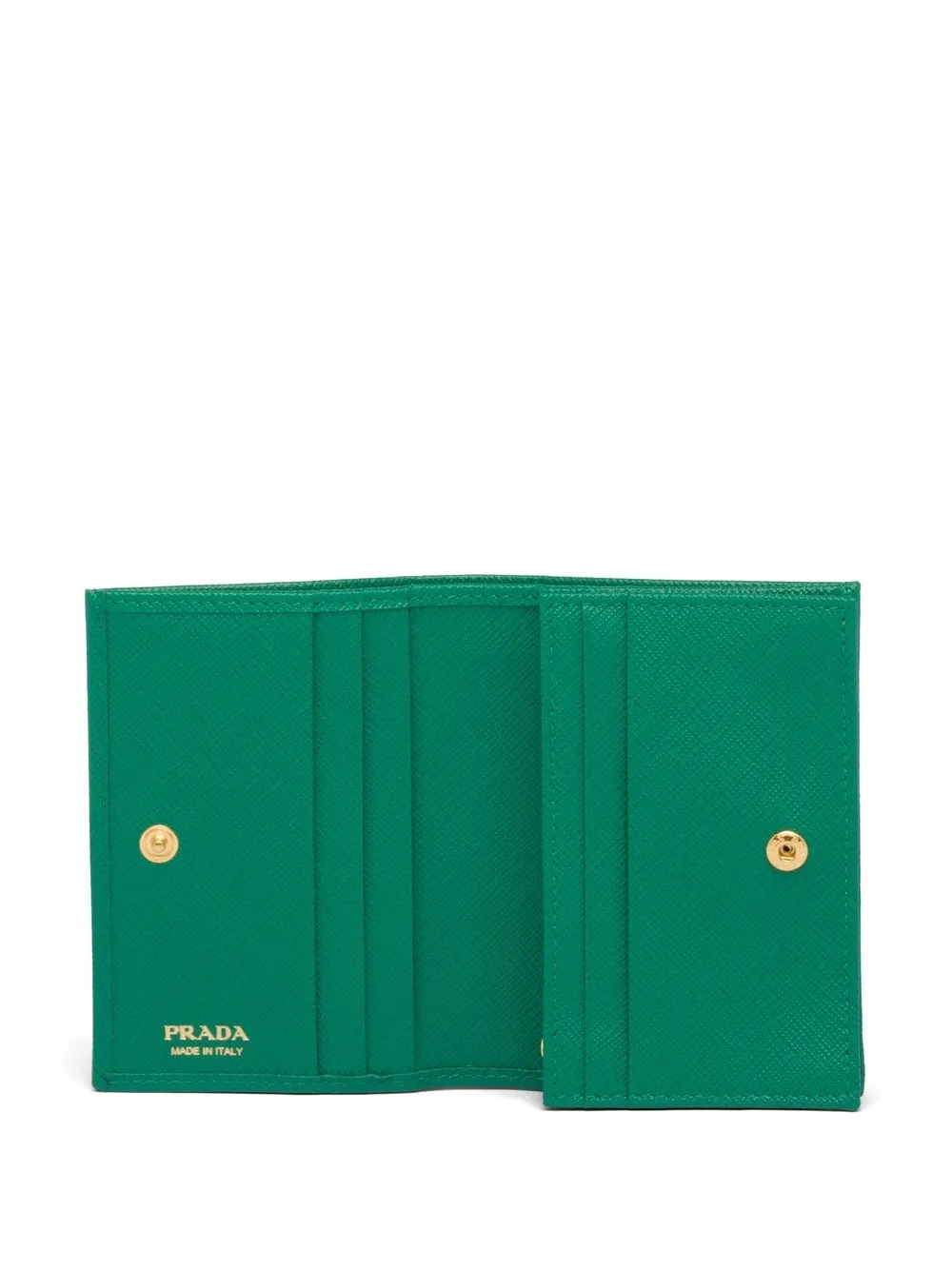Prada logo-plaque Small Wallet | Green | FARFETCH
