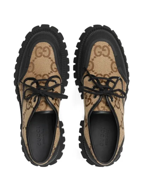 Gucci Maxi GG lace-up Derby Shoes - Farfetch