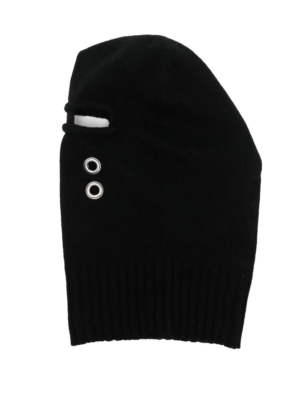 Rick Owens riveted knitted balaclava black | MODES