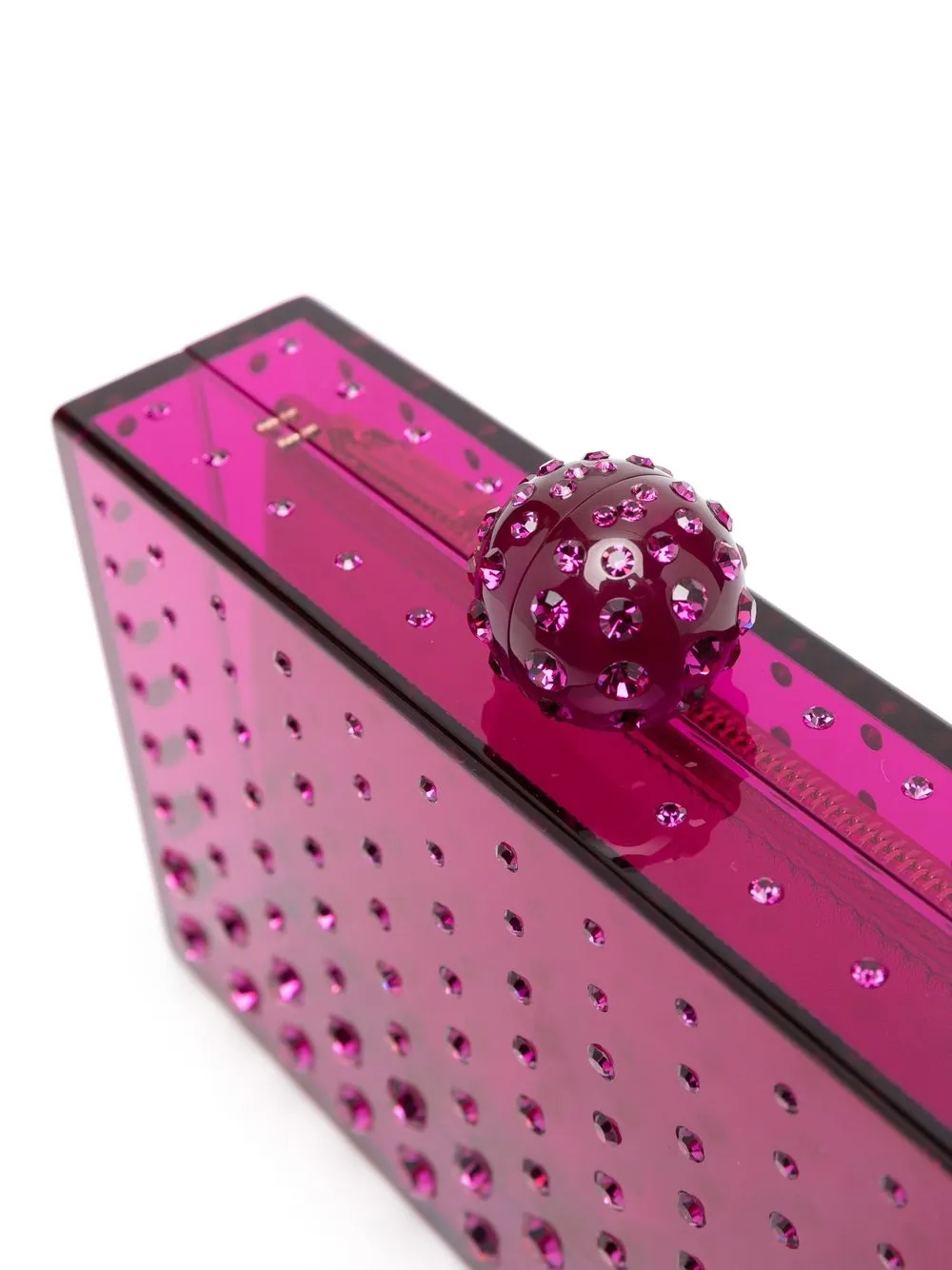 Aquazzura Acrylic Embellished Clutch Bag | Silver | FARFETCH