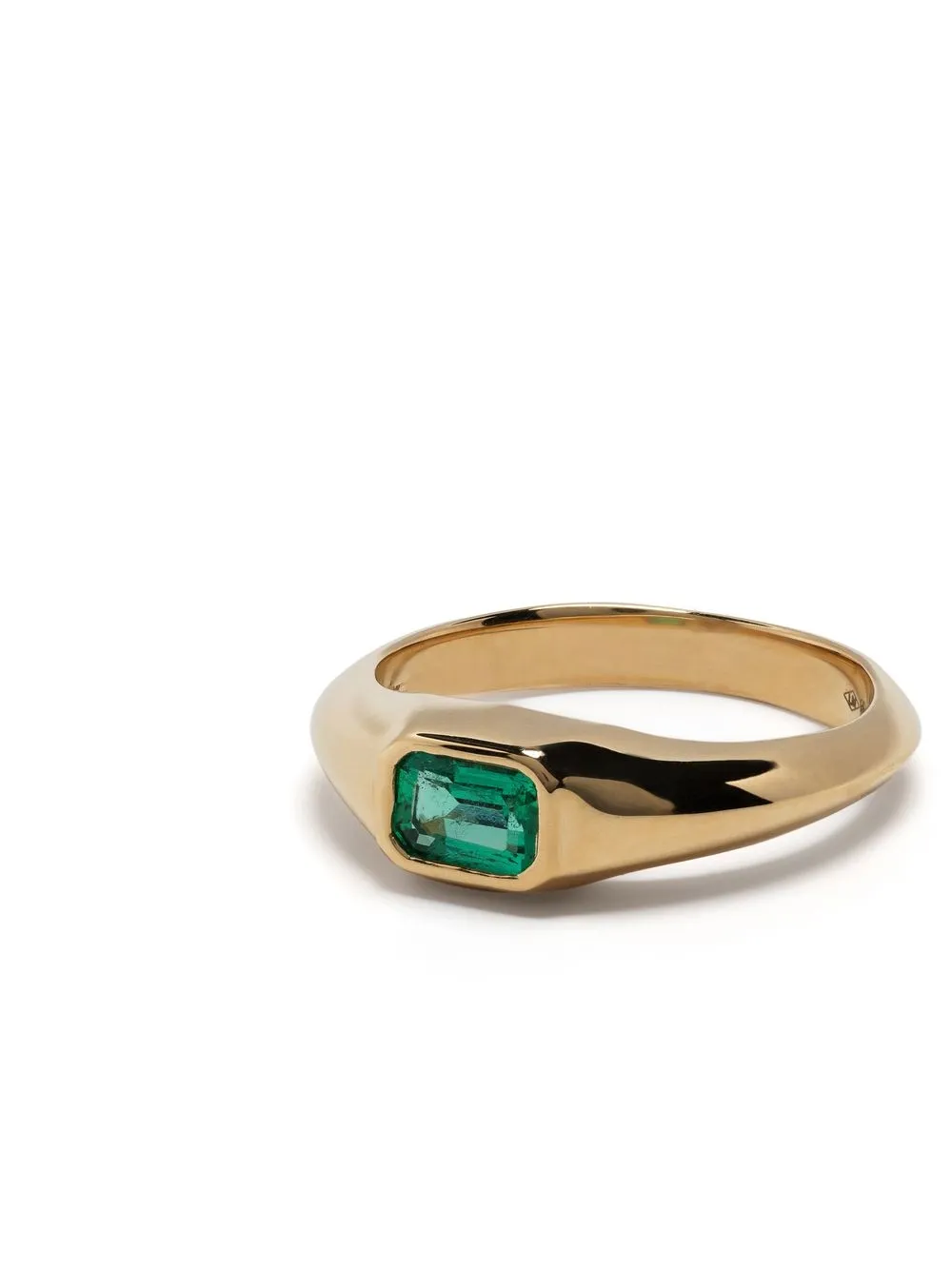 Lizzie Mandler Fine Jewelry 18k Yellow Gold Emerald-cut Signet Ring ...
