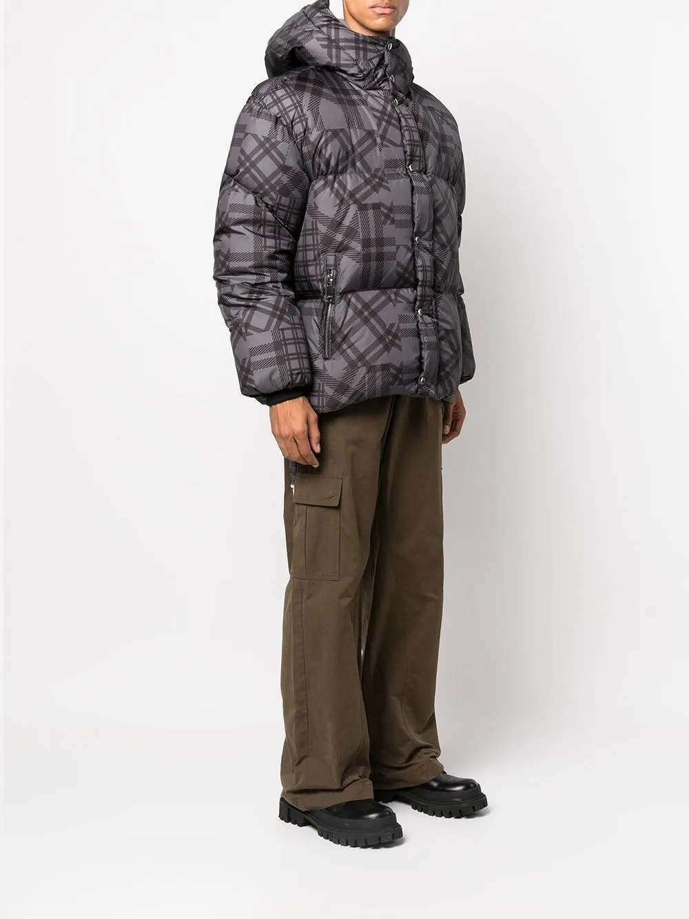 Khrisjoy check-print padded jacket | Smart Closet