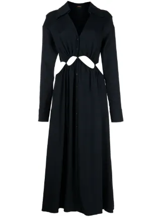 Cult Gaia Lou cut-out Shirt Dress | Blue | FARFETCH