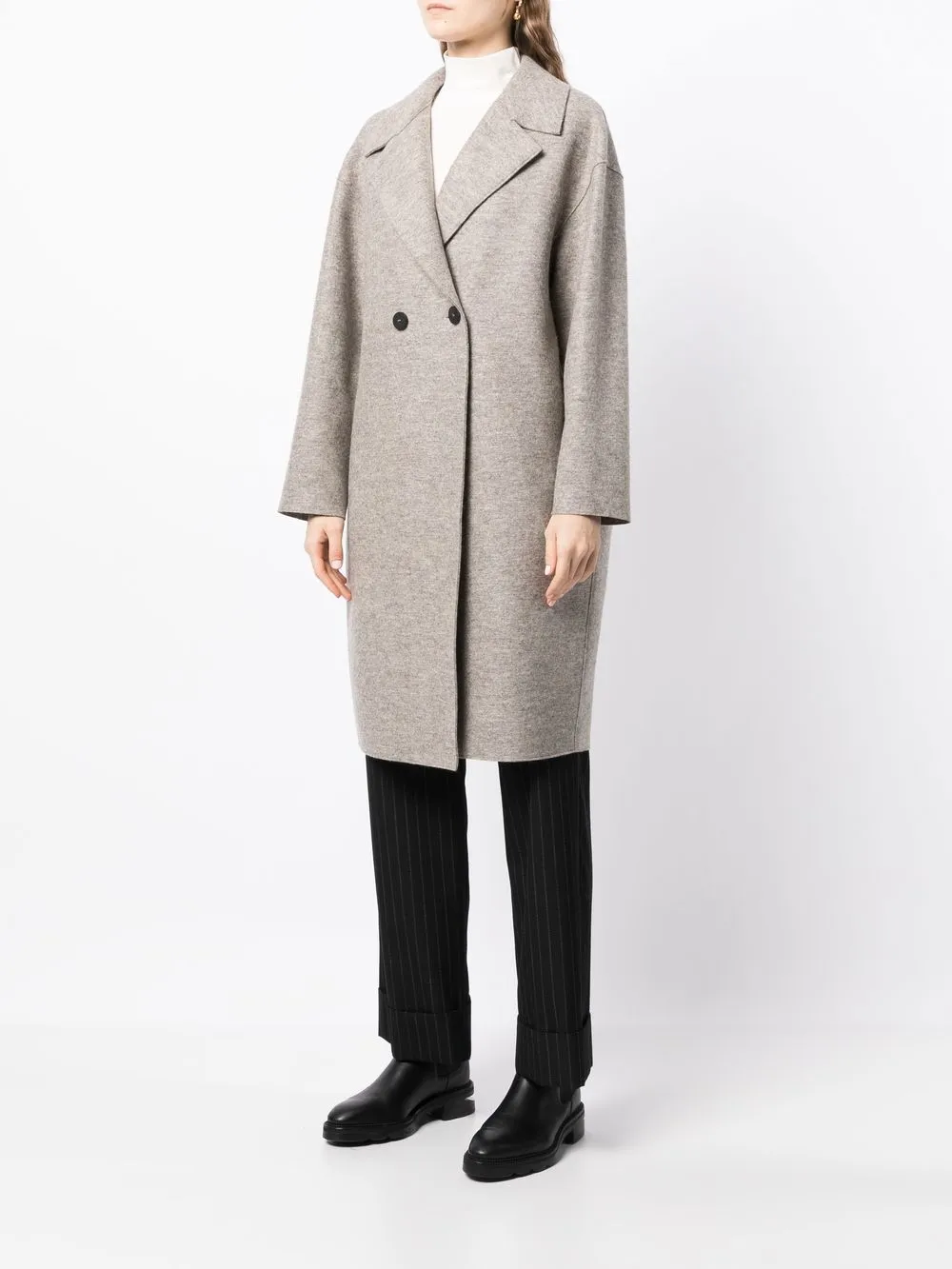 Harris Wharf London double-breasted pressed-wool coat | Smart Closet