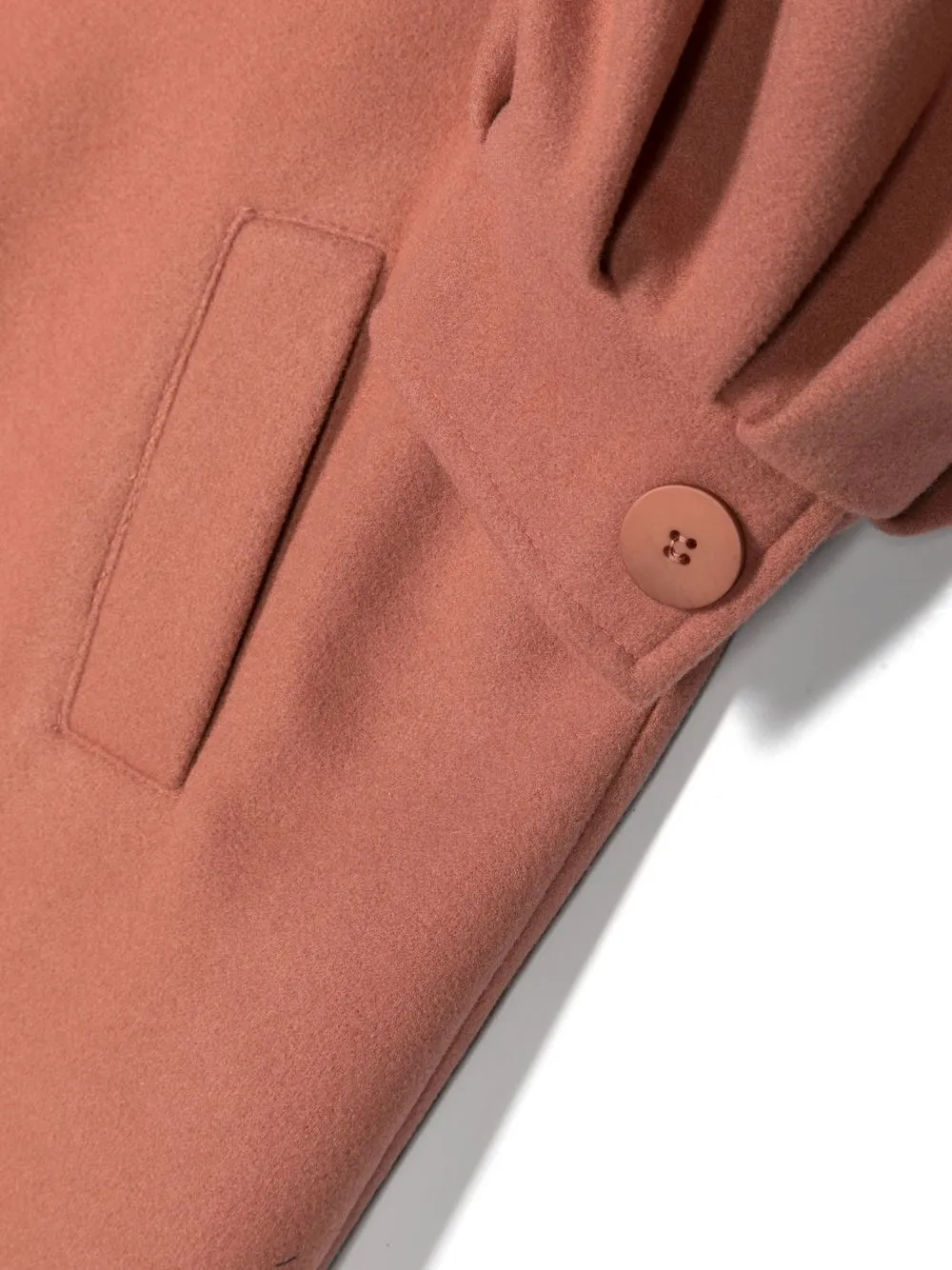 Miss Grant Kids' Notched-collar Puff-sleeve Coat In Pink | ModeSens