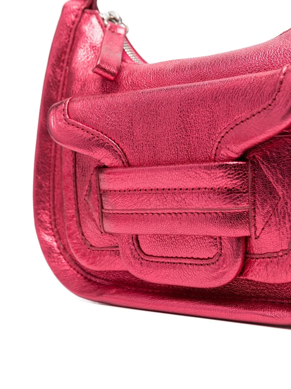 Pierre Hardy Metallic-effect Leather Tote Bag In Pink | ModeSens