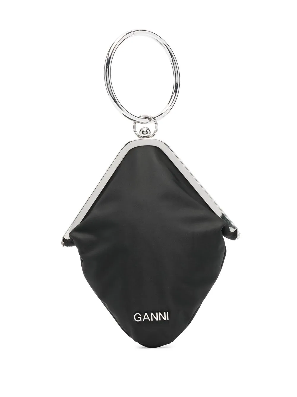 GANNI diamond-shaped Logo Clutch Bag - Farfetch