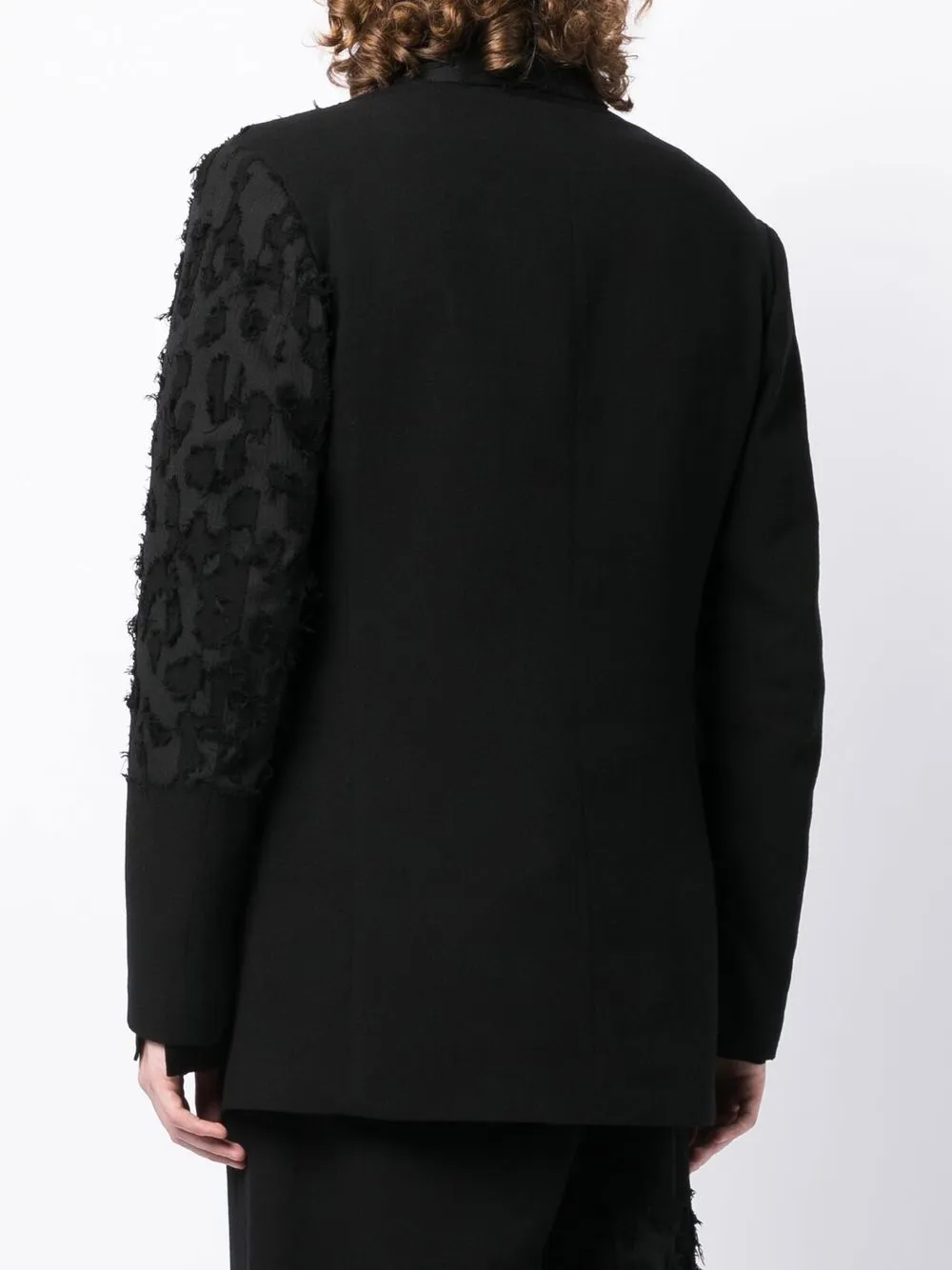 Yohji Yamamoto Panelled single-breasted Blazer | Black | FARFETCH