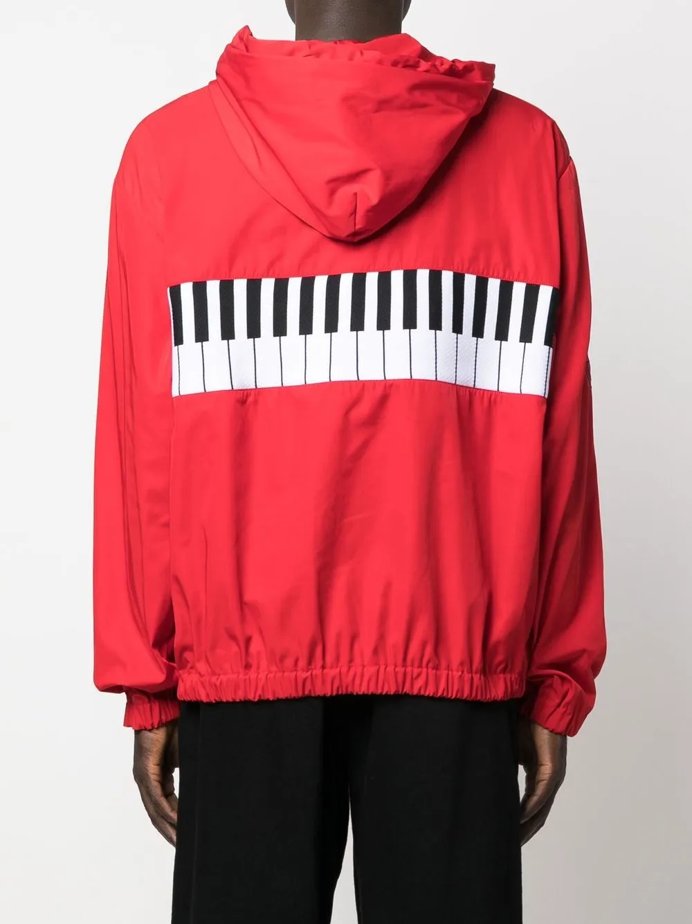 Just Don Keyboard Graphic-print Half-zip Hooded Jacket In Red | ModeSens