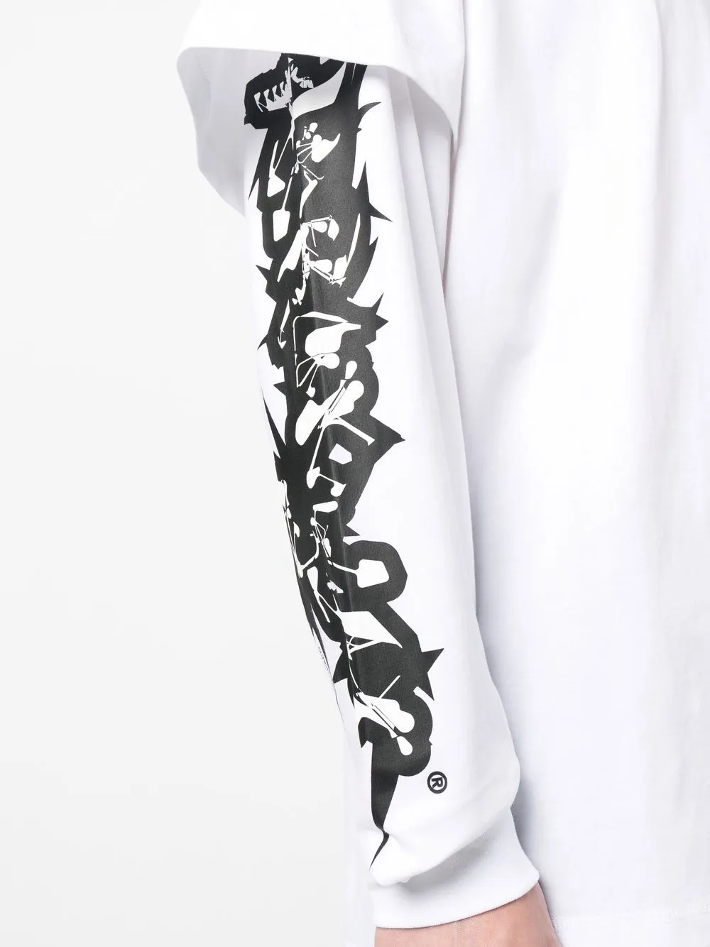 ACRONYM logo-print asymmetric-sleeve T-shirt | Smart Closet