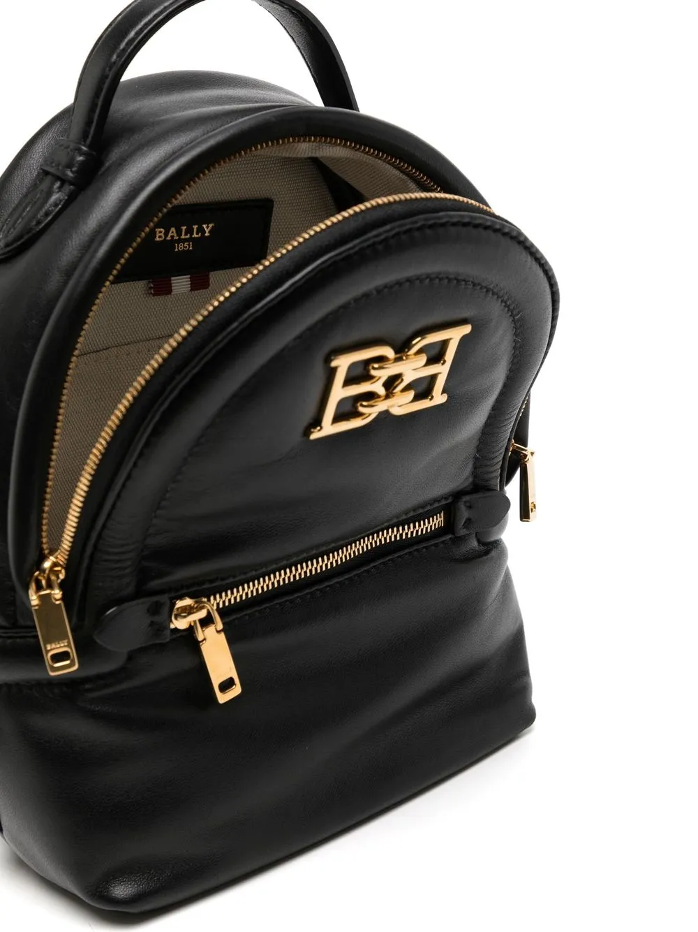 Bally Logo-plaque Leather Backpack In Black | ModeSens