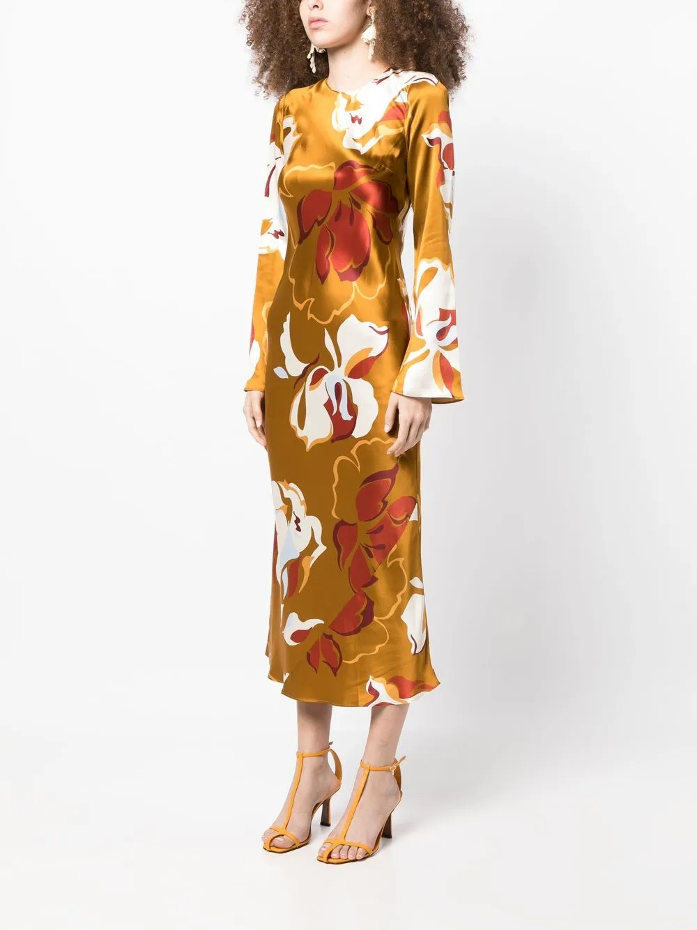 Reformation Davina Floral print Silk Midi Dress Farfetch Reformation Davina Floral print Silk Midi Dress Farfetch