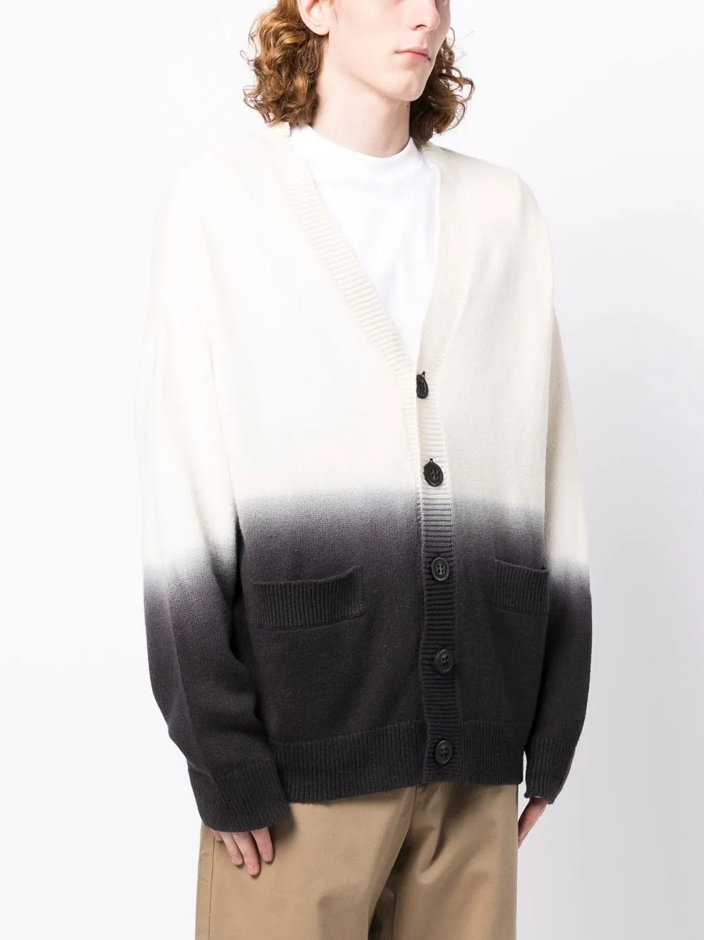 Izzue Gradient-effect Knit Cardigan In Black | ModeSens Izzue Gradient-effect Knit Cardigan In Black | ModeSens
