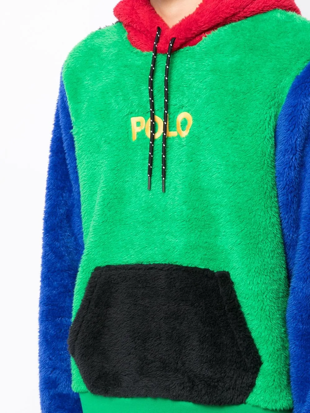 Polo Ralph Lauren Colour-block Fleece Hoodie In Blue | ModeSens