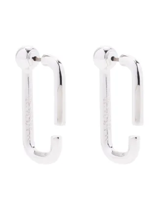 Marc Jacobs The J Marc Hoop Earrings | Silver | FARFETCH