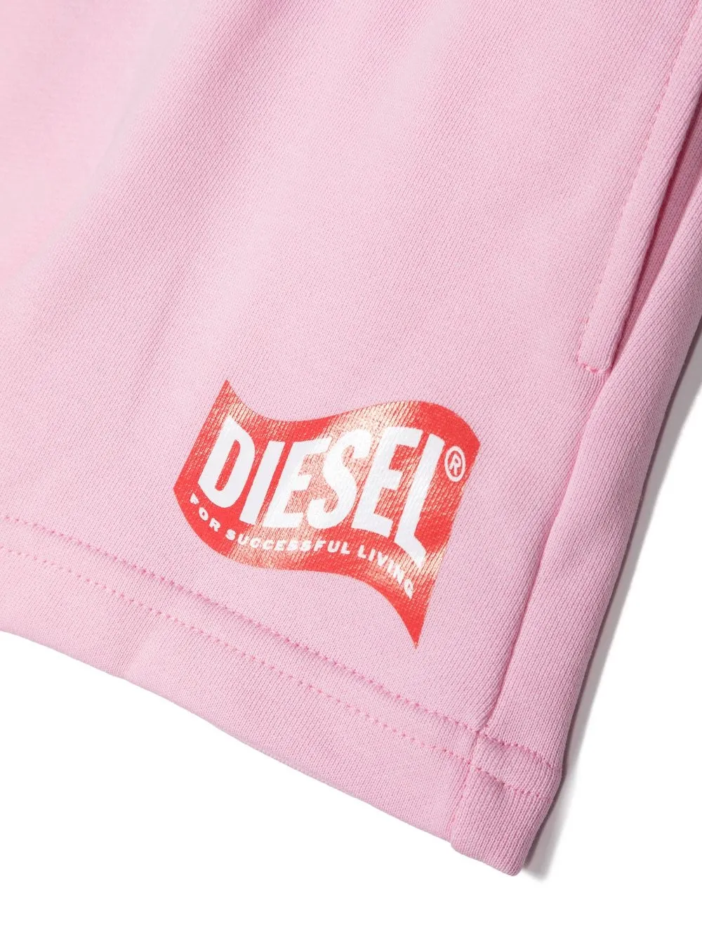 Diesel Babies' Pannyb Shorts Pastel Pink Cotton Shorts With Logo In ...