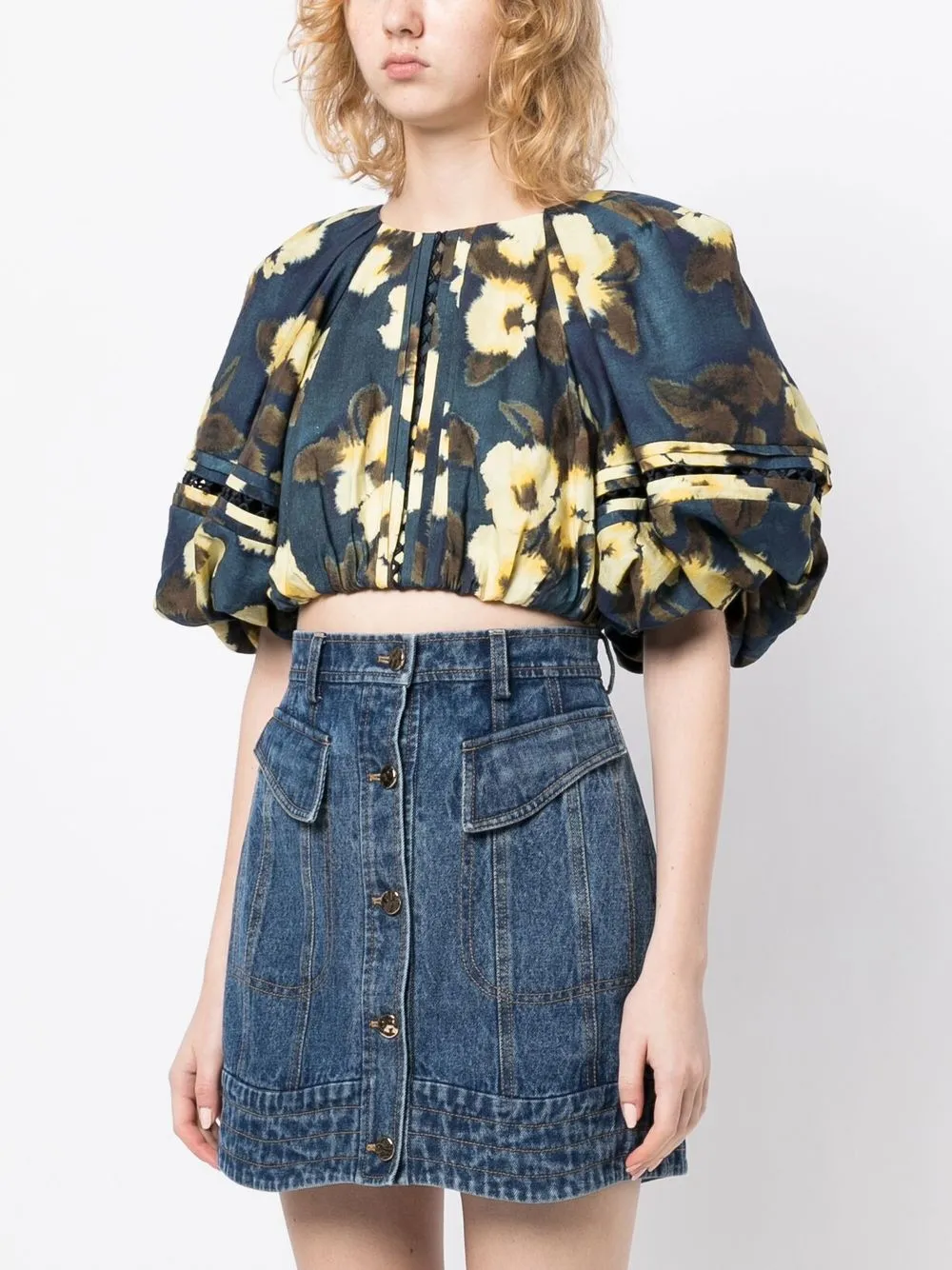 Acler Clovelly floral-print Cropped Blouse - Farfetch