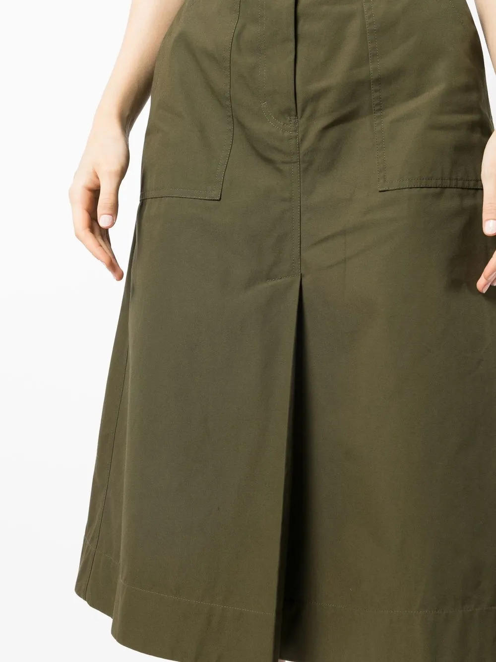 Jil Sander inverted-pleat Midi Skirt - Farfetch