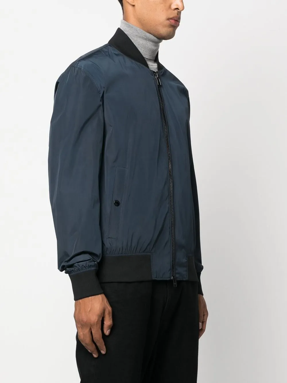 BOSS logo-patch Bomber Jacket | Blue | FARFETCH