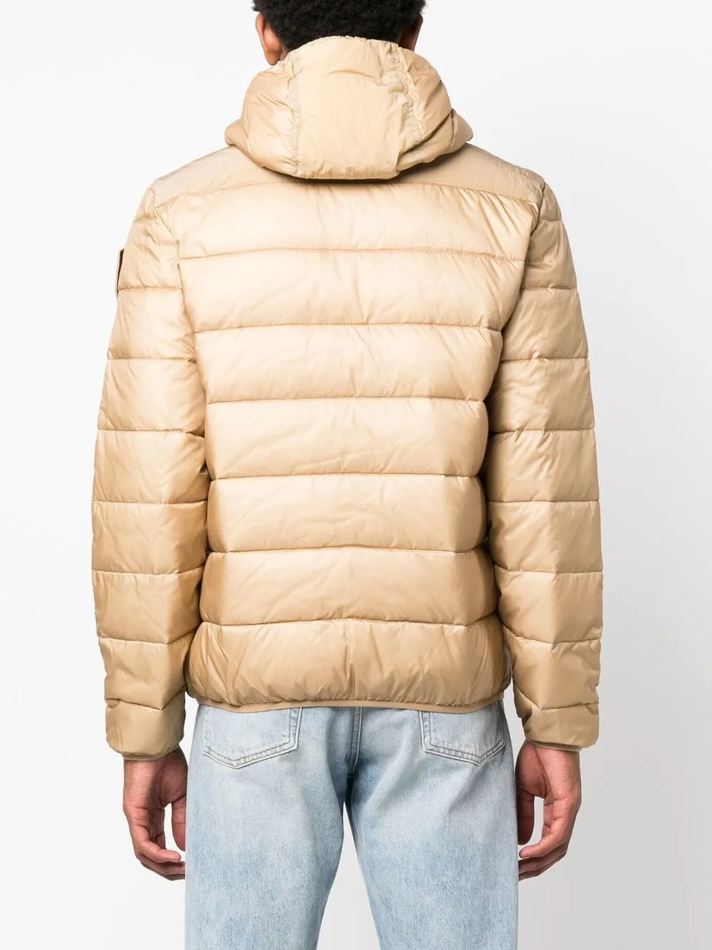 Blauer logo-patch hooded puffer jacket | Smart Closet