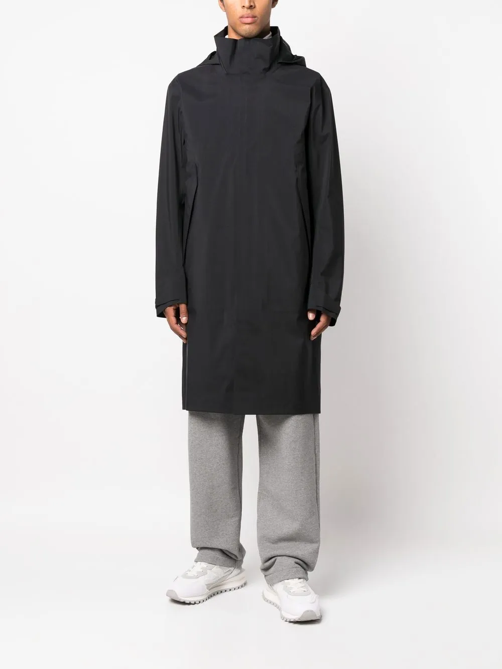 Veilance Hooded Rain Coat In Black | ModeSens