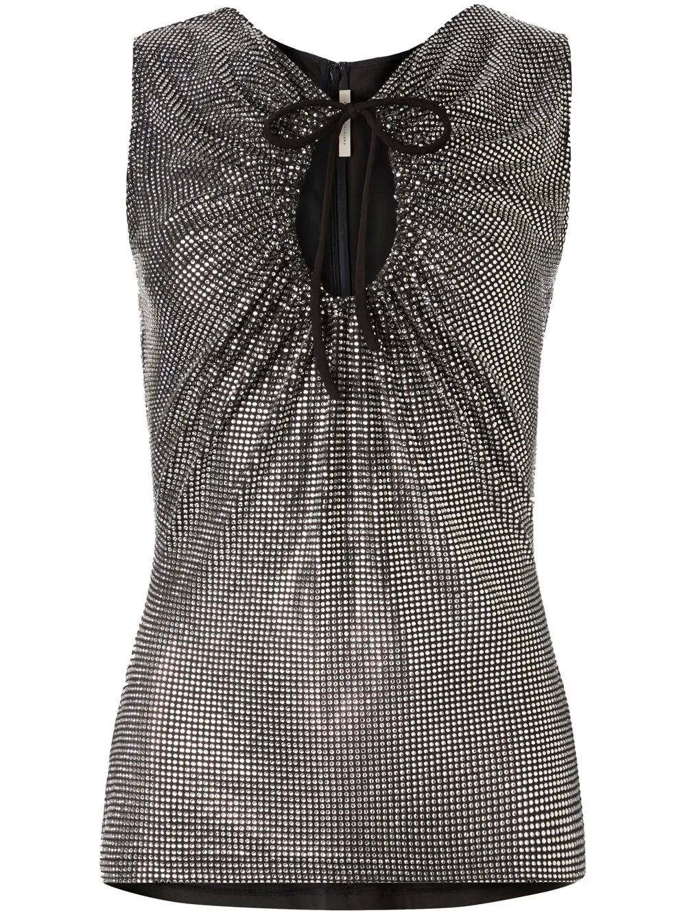 Christopher Kane The Mercury Keyhole-cutout Crystal-embellished Top In ...