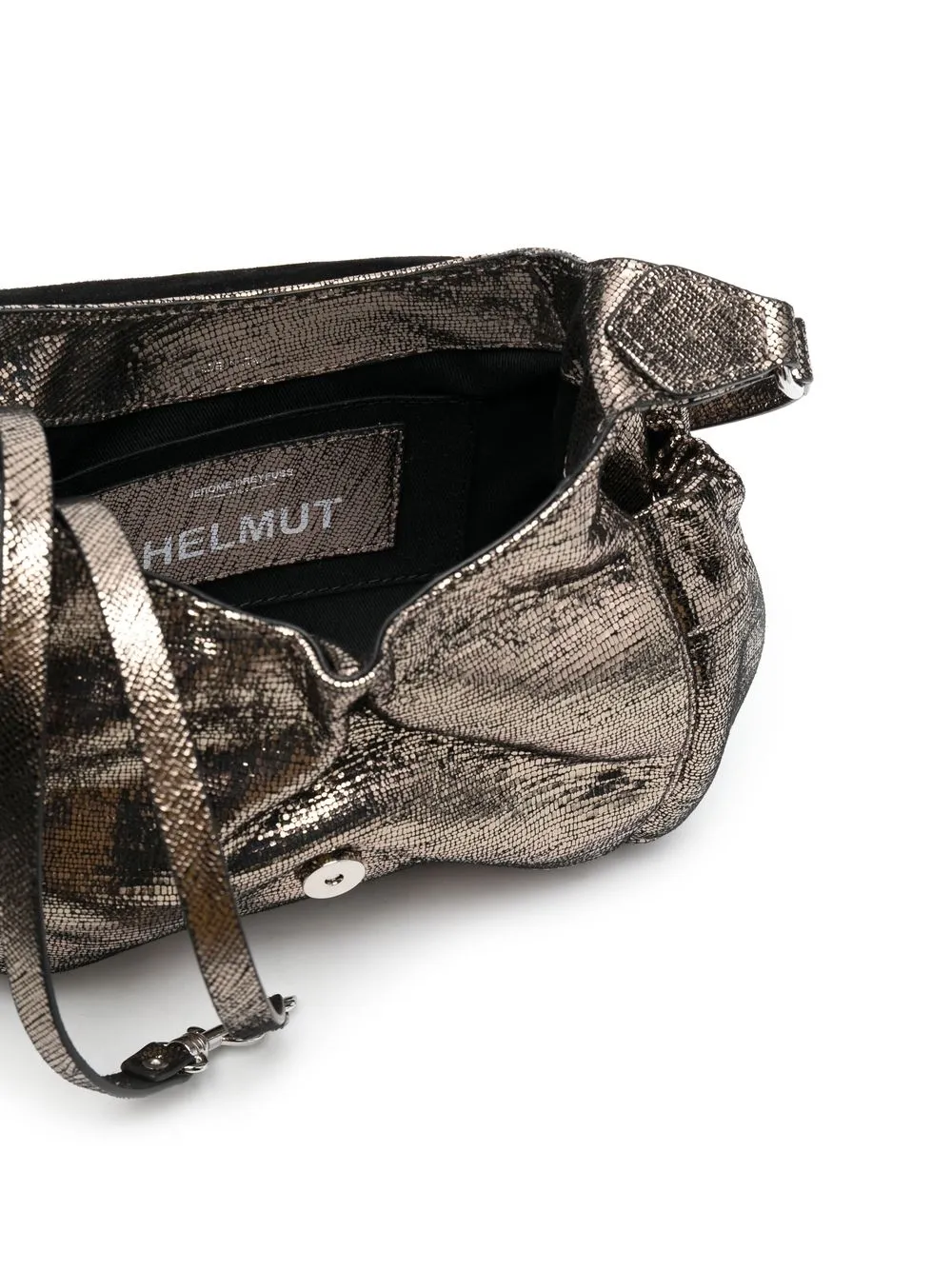 Jérôme Dreyfuss Helmut Lamé-effect Crossbody Bag In Grey | ModeSens