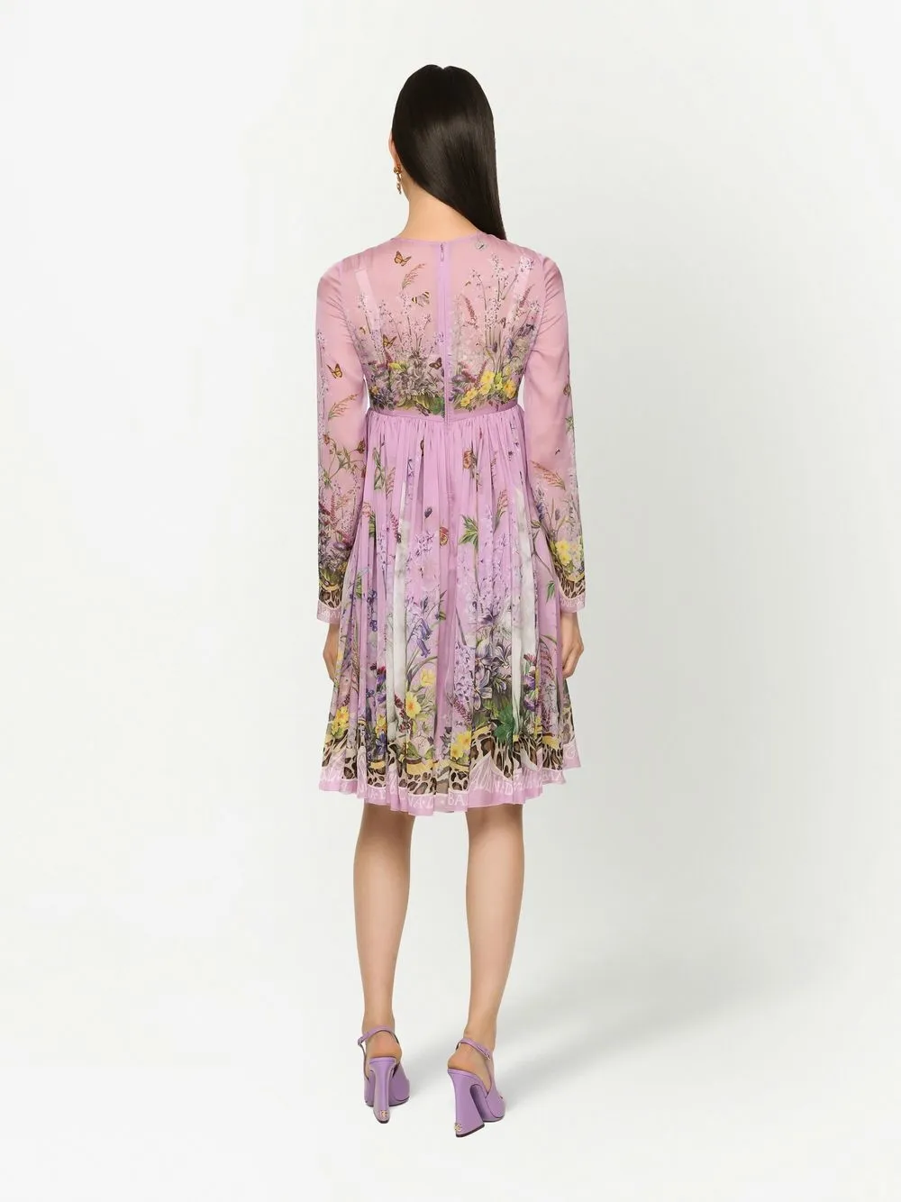 Dolce And Gabbana Floral Print Silk Minidress Farfetch