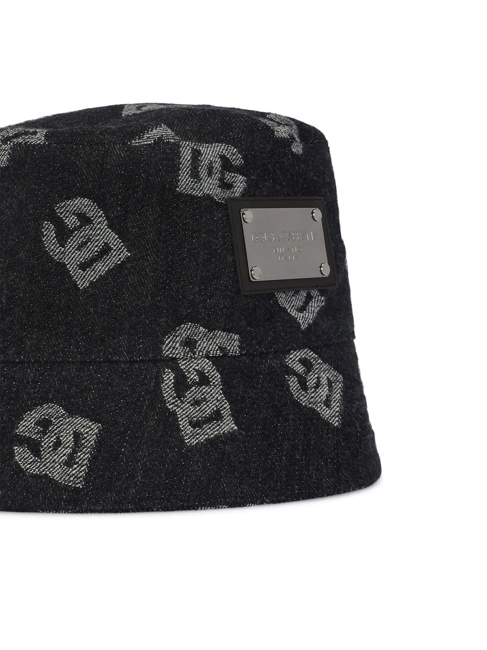Dolce & Gabbana DG Monogram Jacquard Bucket Hat | Black | FARFETCH