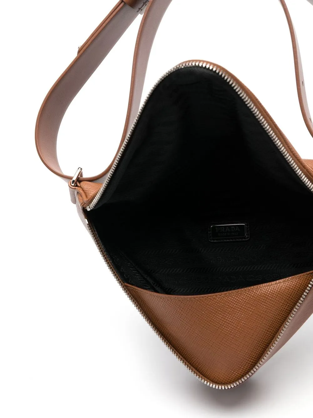 Prada Triangle Saffiano-leather Shoulder Bag - Farfetch