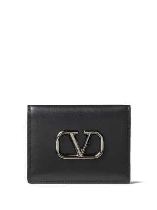 Valentino Garavani VLogo Signature Leather Wallet | Black | FARFETCH HK