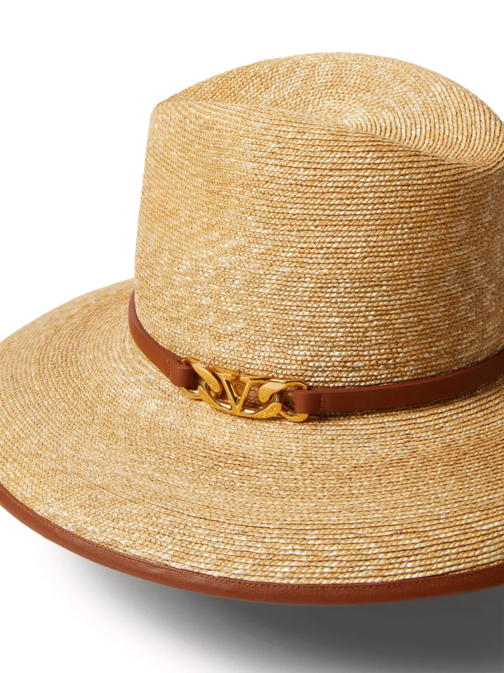 Valentino Garavani VLogo Chain Straw Hat - Farfetch
