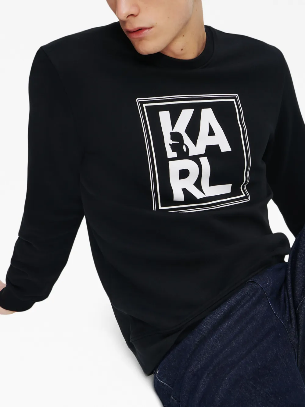 Karl Lagerfeld Sudadera Con Logo Estampado | Negro | FARFETCH MX