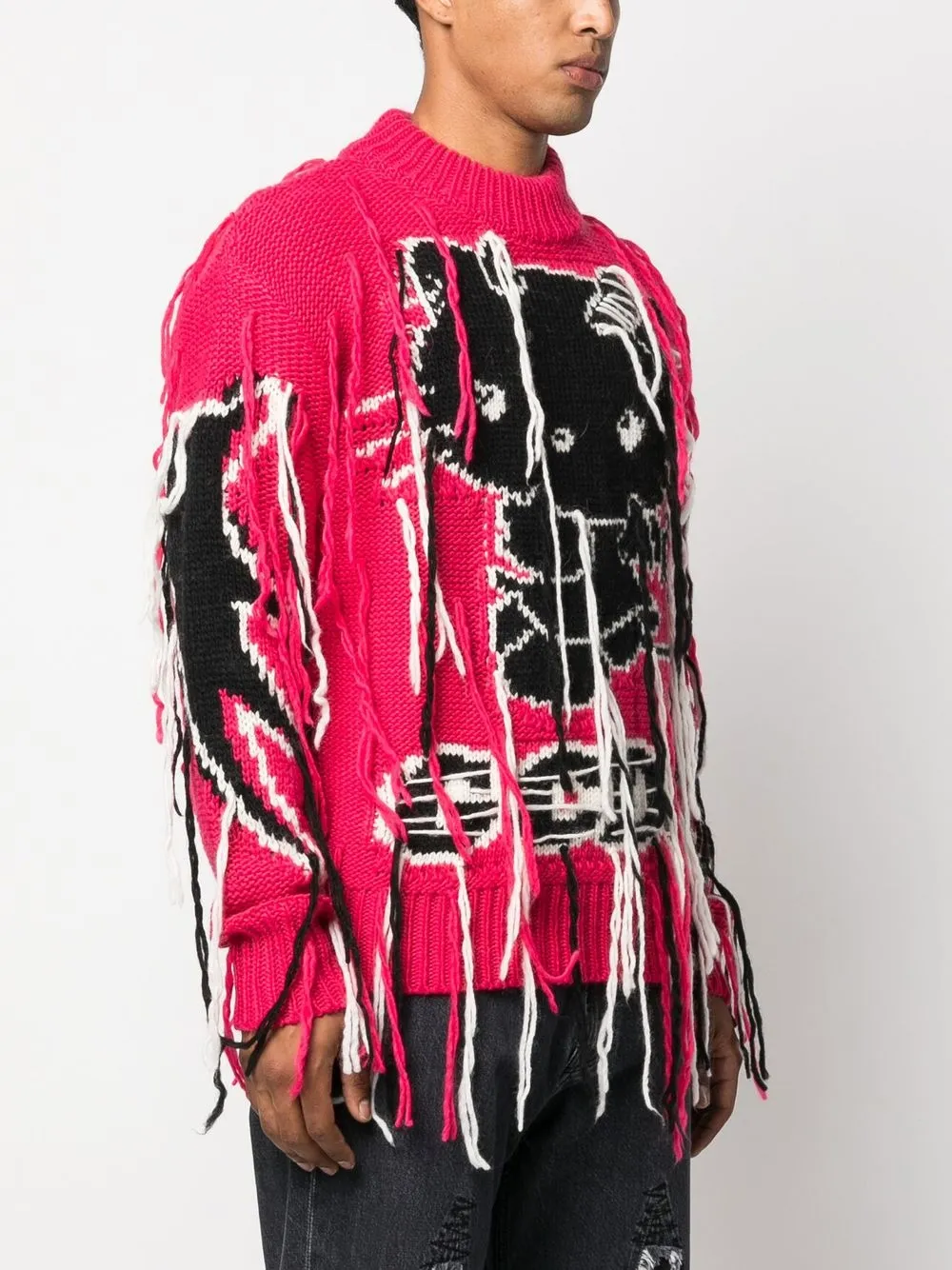 Gcds Hello Kitty Frayed Knit Sweater In Pink Modesens 4369