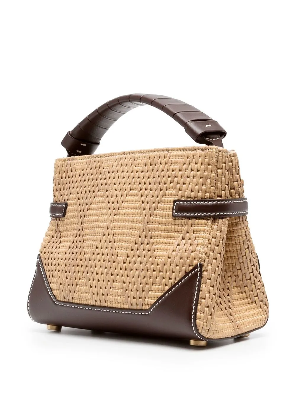 Balmain Bbuzz 22 Raffia Tote Bag In Brown | ModeSens