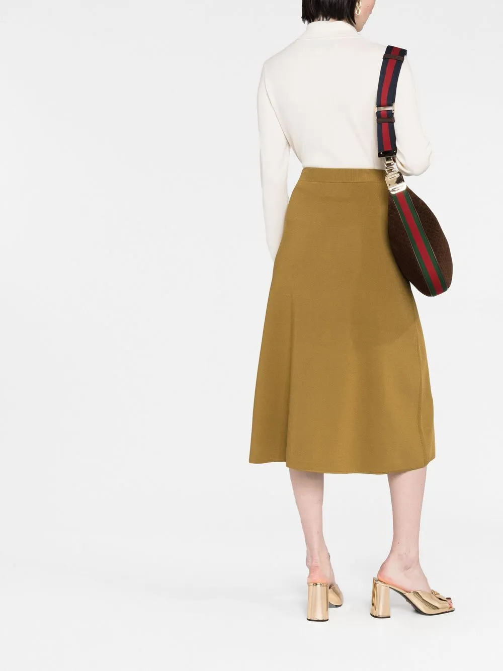 Gucci rib-stitch Cashmere Polo Jumper | White | FARFETCH