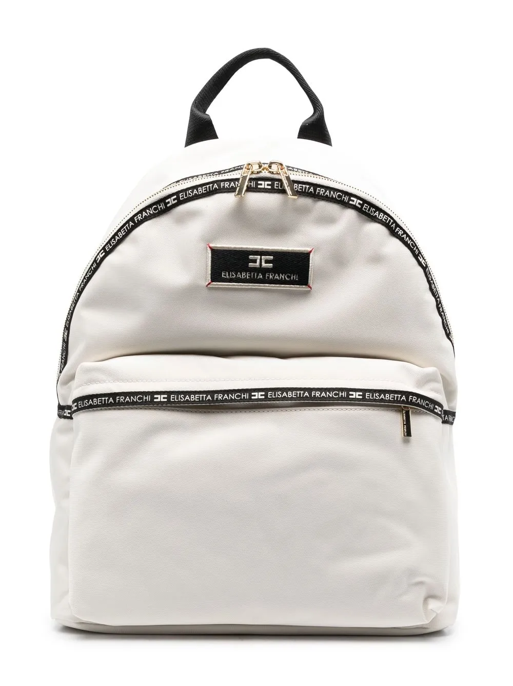 Elisabetta Franchi La Mia Bambina logo-plaque zip-up Backpack - Farfetch