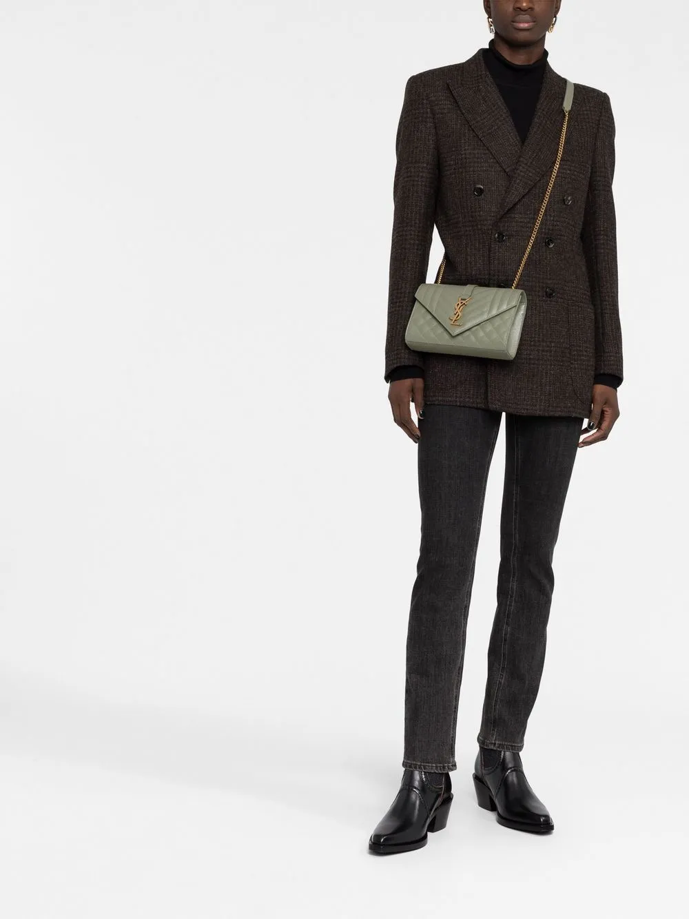 Saint Laurent Small Envelope Crossbody Bag Farfetch Saint Laurent Small Envelope Crossbody Bag Farfetch