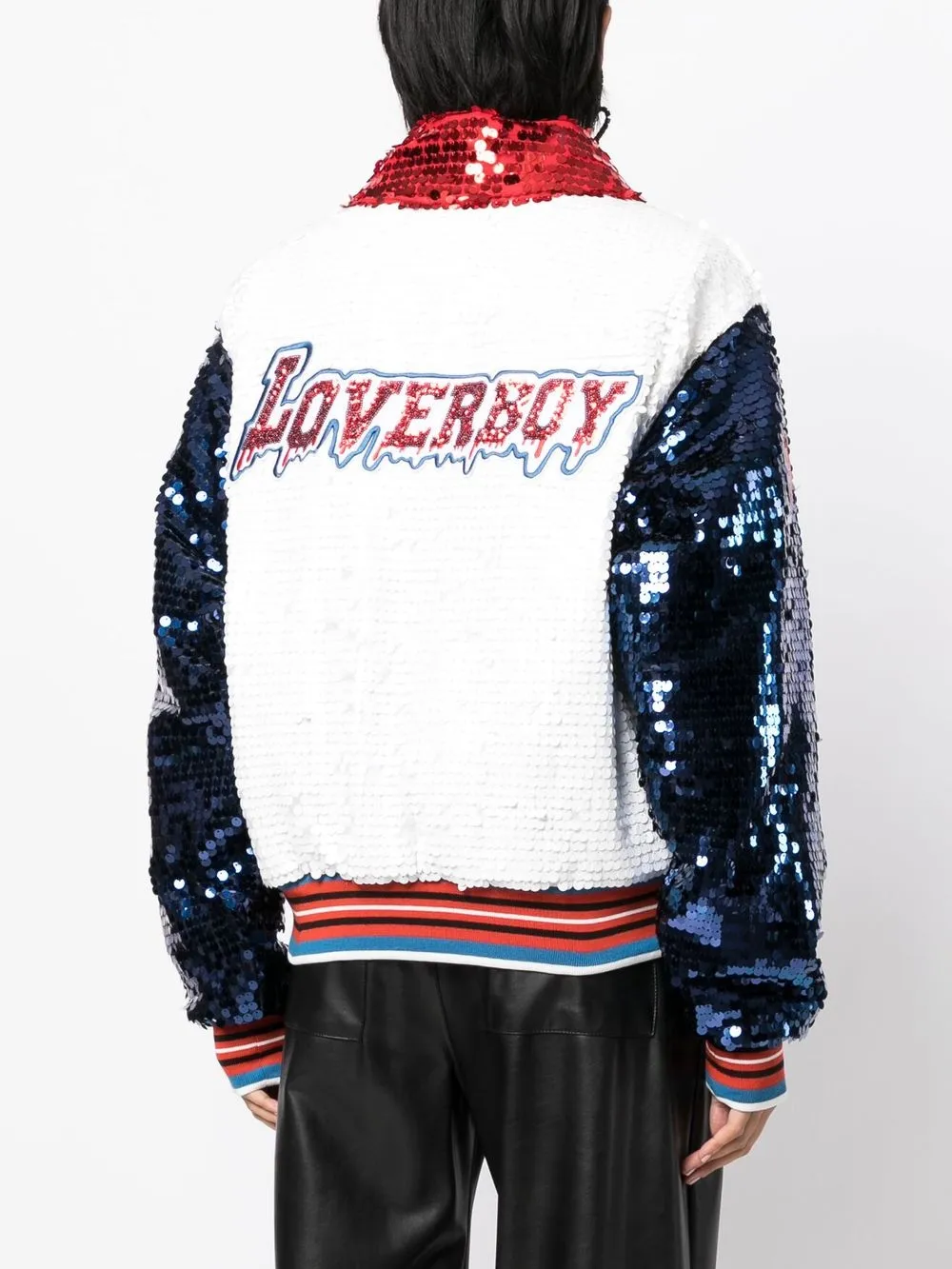 Charles Jeffrey Loverboy Sequin-embellished Logo Jacket In White | ModeSens