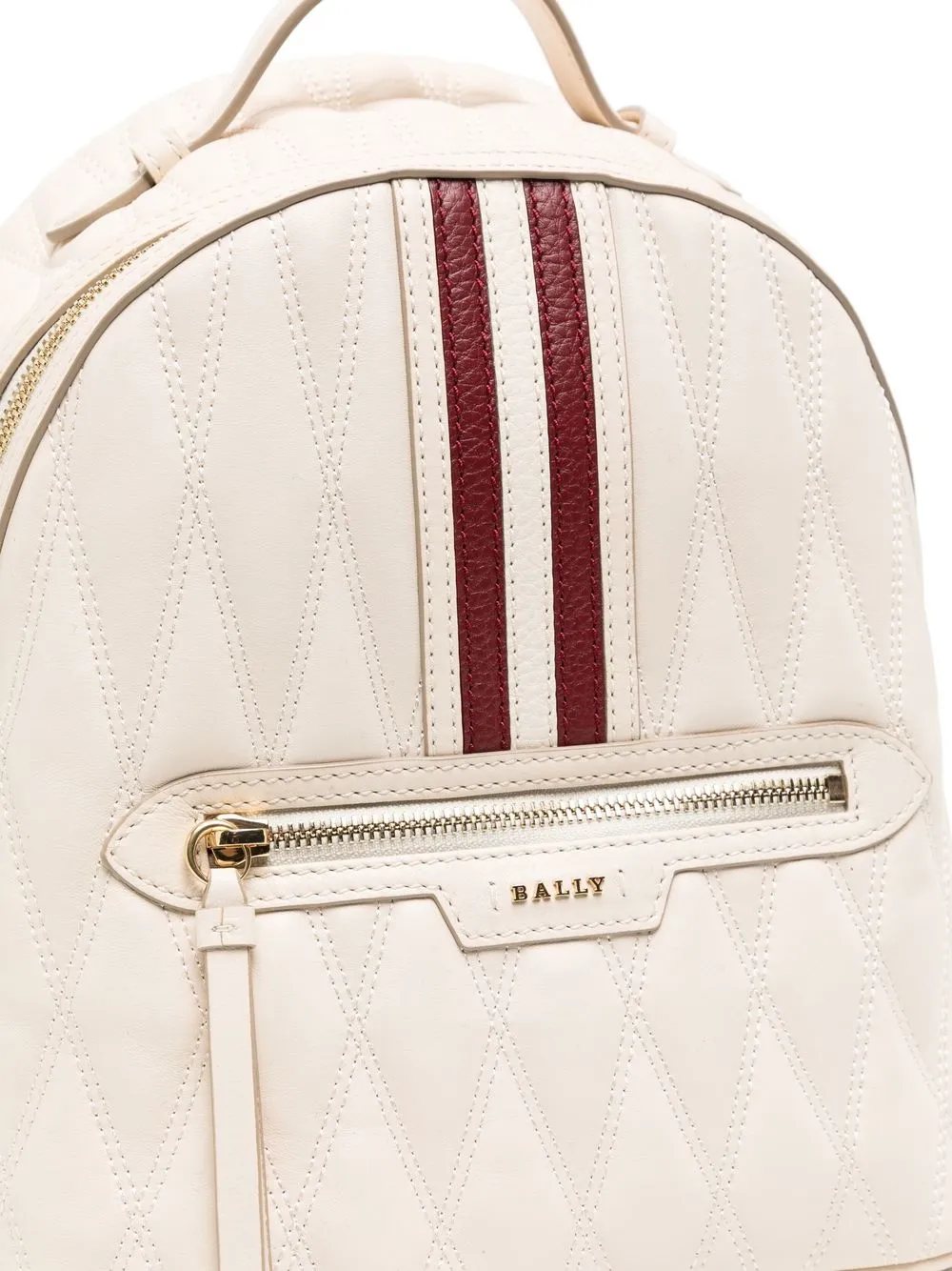 Bally Quilted Leather Backpack In White | ModeSens