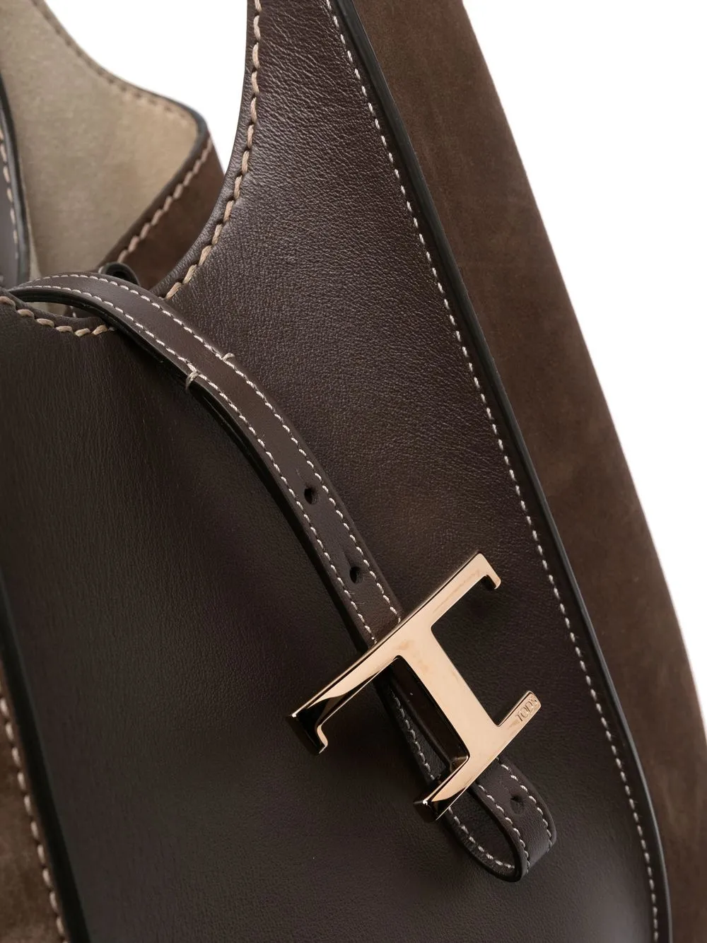 Tod's T Suede Shopping Tote In Brown | ModeSens