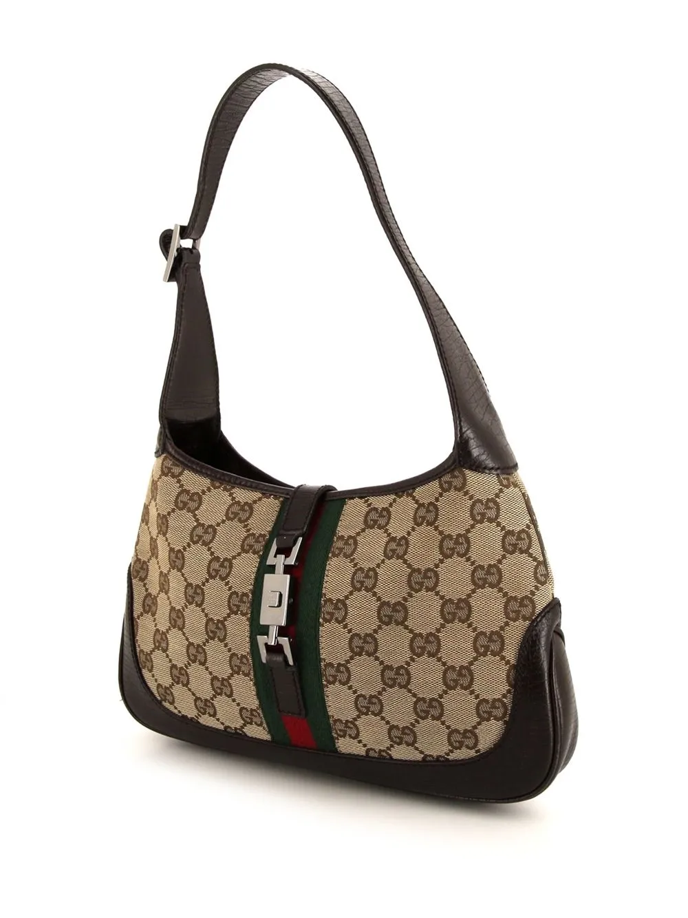 Pre-owned Gucci Jackie Monogram-pattern Bag In 褐色 | ModeSens