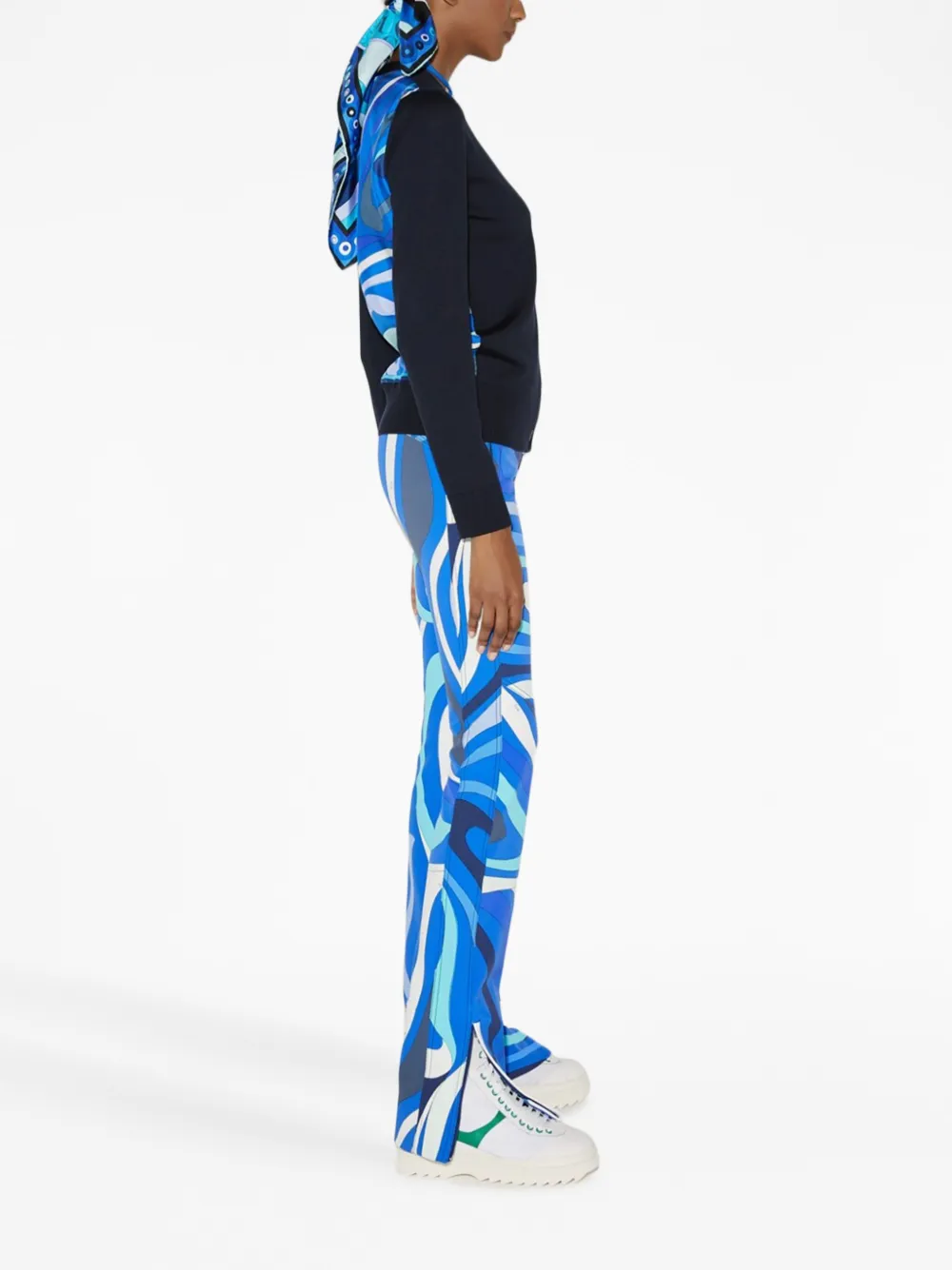 PUCCI Cardigan De Lã Com Estampa Marmo | Azul | FARFETCH BR