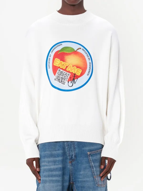 JW Anderson Eat Me プリント セーター | ホワイト | FARFETCH JP JW Anderson Eat Me プリント セーター | ホワイト | FARFETCH JP