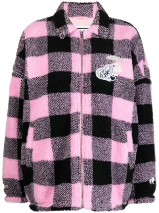 AAPE BY *A BATHING APE® check-pattern Shirt Jacket | Pink | FARFETCH