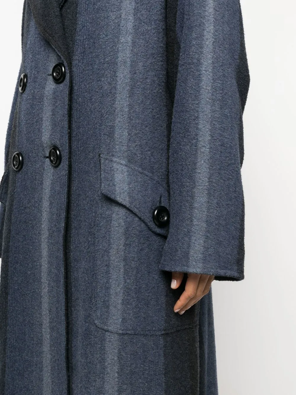 A.N.G.E.L.O. Vintage Cult 1980s Tonal Stripe double-breasted Coat ...