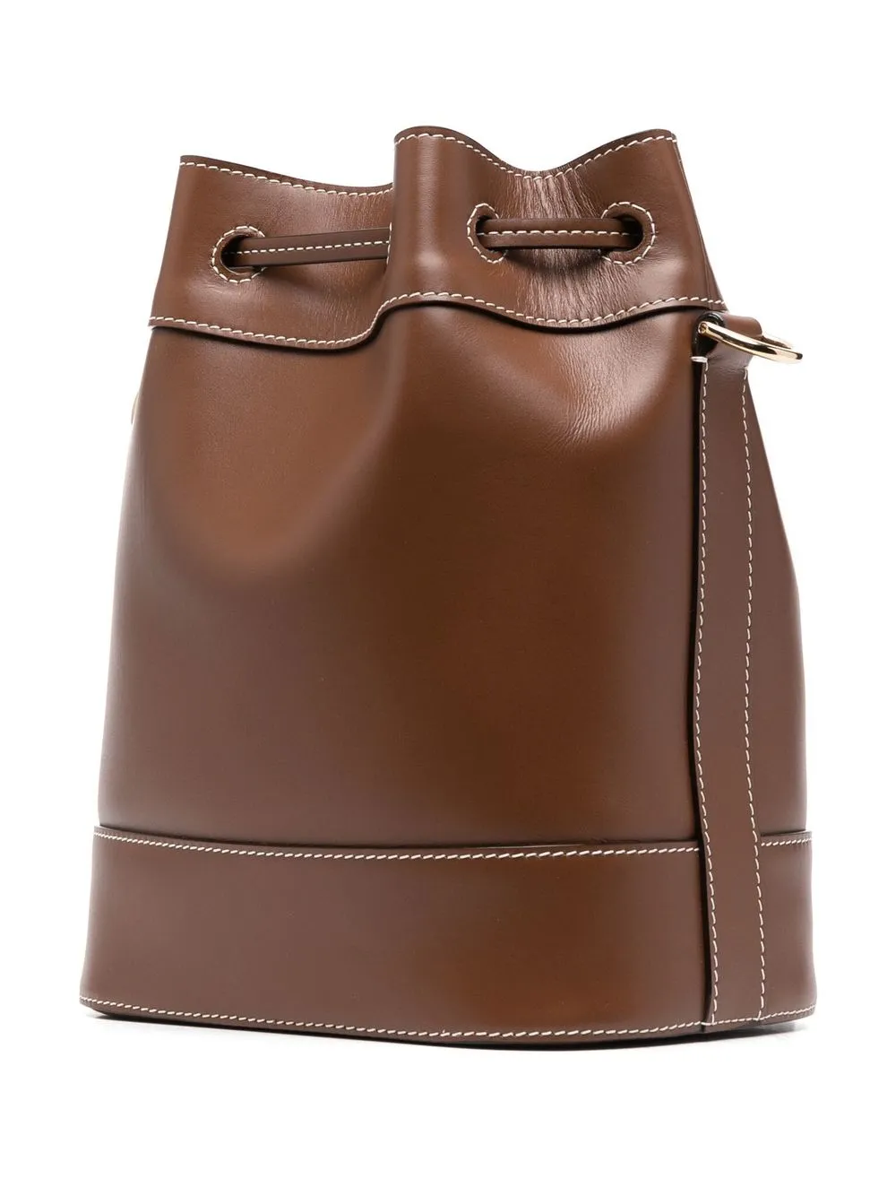 Bally Logo-debossed Leather Bucket Bag In Braun | ModeSens